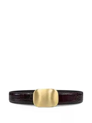 Anderson's Crocodile-effect Leather Belt - Brown