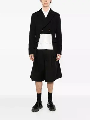 Comme Des Garçons Double-layer Cropped Blazer