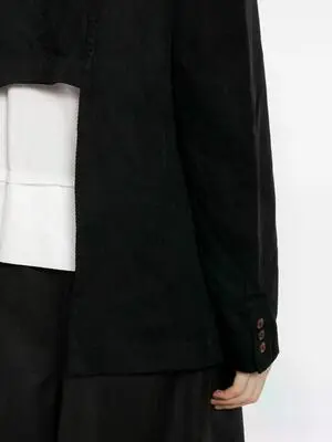 Comme Des Garçons Double-layer Cropped Blazer