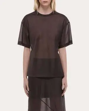 Helmut Lang Sheer Voile Relaxed Tee