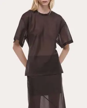 Helmut Lang Sheer Voile Relaxed Tee