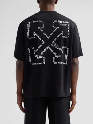 Off-White Type Arrow Skate Logo Graphic Cotton T-shirt