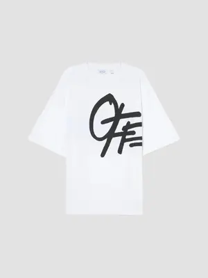 Off-White Spray Logo Skate Cotton-t-shirt - White