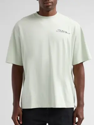 Off-White Logo Cotton Crewneck T-shirt