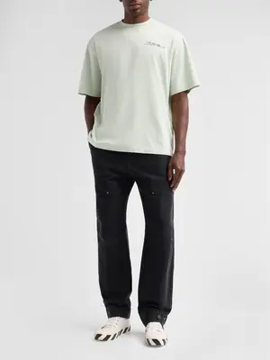 Off-White Logo Cotton Crewneck T-shirt