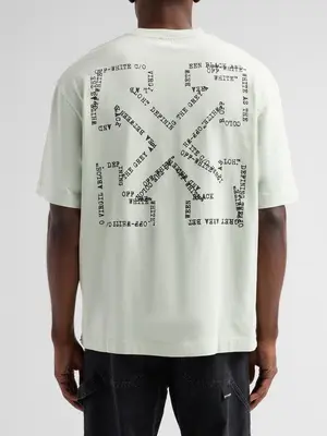 Off-White Logo Cotton Crewneck T-shirt