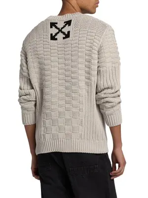 Off-White Arrow 3d Stitch-knit Crewneck Sweater