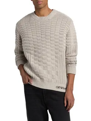 Off-White Arrow 3d Stitch-knit Crewneck Sweater