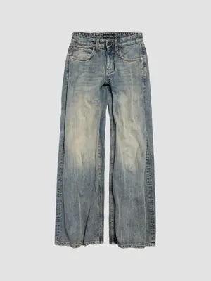 Balenciaga Low Waist Baggy Pants - Blue