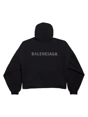 Balenciaga Back Cropped Hoodie