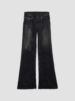 Balenciaga Wide Leg Jeans - Black