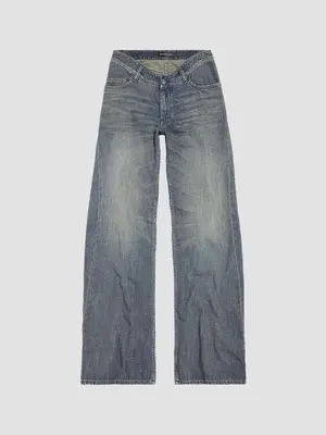 Balenciaga Curved Waist Pants - Blue
