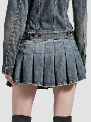 Balenciaga Buckle Pleated Skirt