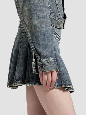Balenciaga Buckle Pleated Skirt