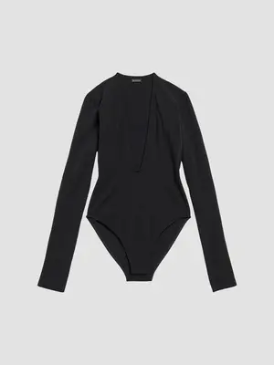 Balenciaga V-neck Body Top - Black