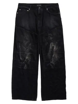 Balenciaga Double Knee Jeans - Black