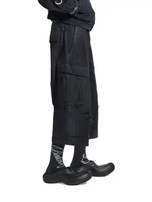 Balenciaga Cropped Cargo Pants - Black