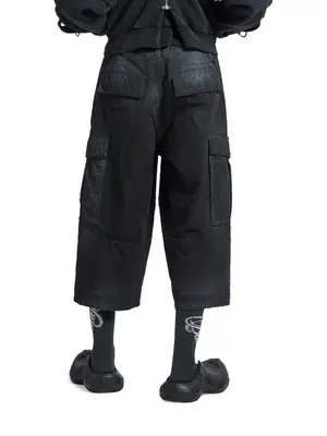 Balenciaga Cropped Cargo Pants - Black