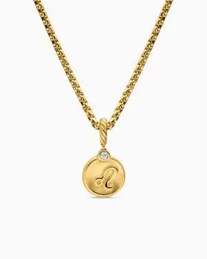 David Yurman Petite Leo Amulet In 18k Yellow Gold With