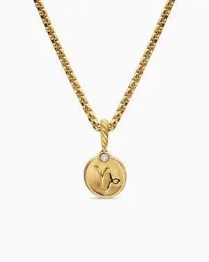 David Yurman Petite Capricorn Amulet In 18k Yellow Gold With