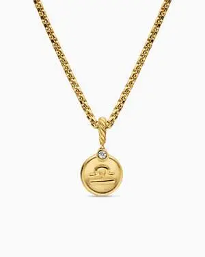 David Yurman Petite Libra Amulet In 18k Yellow Gold With