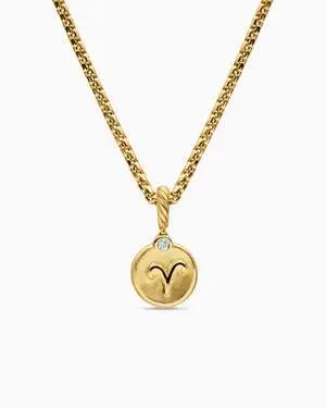 David Yurman Petite Aries Amulet In 18k Yellow Gold With
