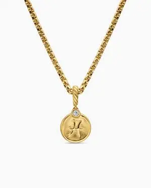 David Yurman Petite Pisces Amulet In 18k Yellow Gold With
