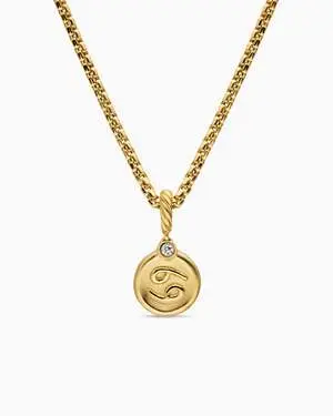 David Yurman Petite Cancer Amulet In 18k Yellow Gold With