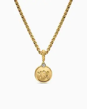 David Yurman Petite Virgo Amulet In 18k Yellow Gold With