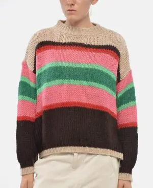 ROBERTO COLLINA Striped Crewneck Sweater