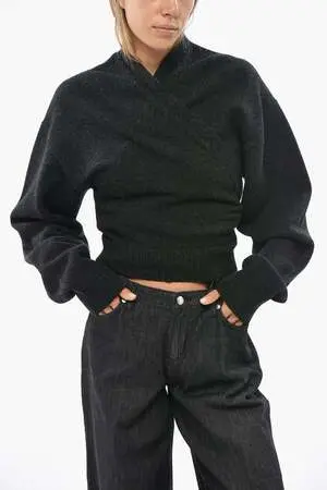 Balenciaga Cross-over Sweater - Anthracite