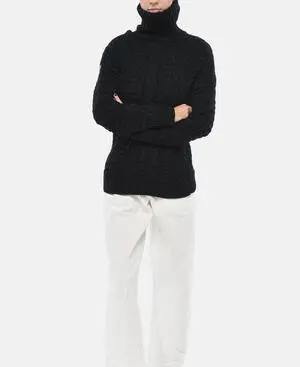 Moncler X Edward Enninful Genius 4 Cable-knit Turtleneck Sweater