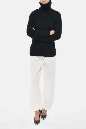Moncler X Edward Enninful Genius 4 Cable-knit Turtleneck Sweater