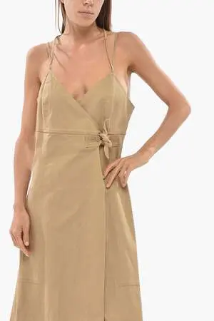 GANNI Wrap Dress With Front Bow