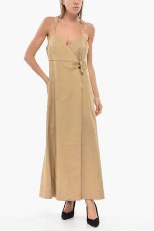 GANNI Wrap Dress With Front Bow