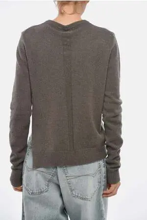 Rick Owens Crewneck Sweater With Side Slit