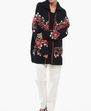 Moncler Embroidered Maxi Cardigan