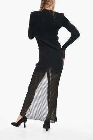 Attico Fitted V-neck Dress