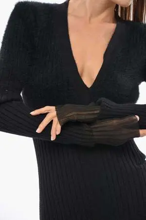 Attico Fitted V-neck Dress
