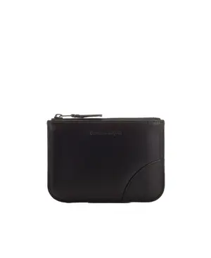 Comme Des Garçons Zip-fastening Curved Coin Purse - Black