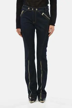 Versace Zip-detailed Jeans - Blue