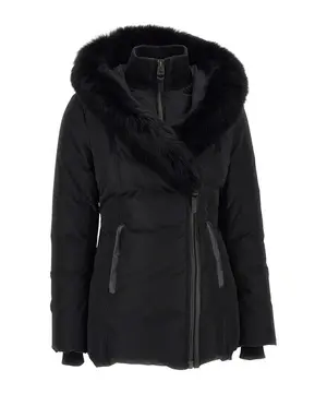 Mackage Fur-trimmed Hooded Short Zip Puffer Jacket