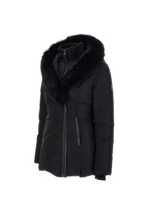 Mackage Fur-trimmed Hooded Short Zip Puffer Jacket