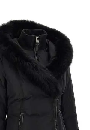 Mackage Fur-trimmed Hooded Short Zip Puffer Jacket