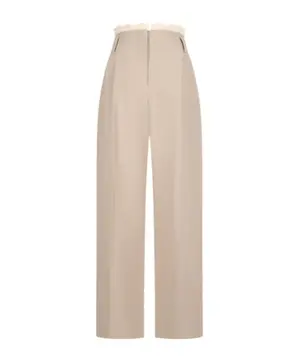 Magda Butrym Scalloped High-waist Wide-leg Pants