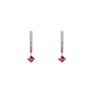 Arte Madrid Sprinkles Hoop Earrings Ruby - Red