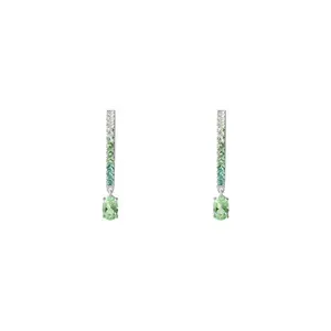 Arte Madrid Sprinkles Hoop Earrings Emerald