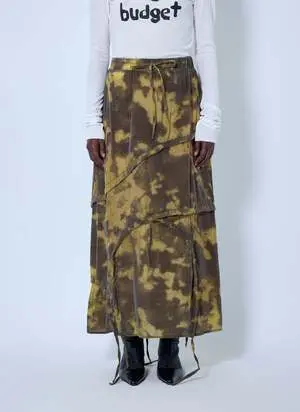 LUEDER Vortex Ruched Skirt - Khaki