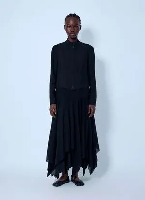 LIMI FEU Gusseted Stand Collar Blouson