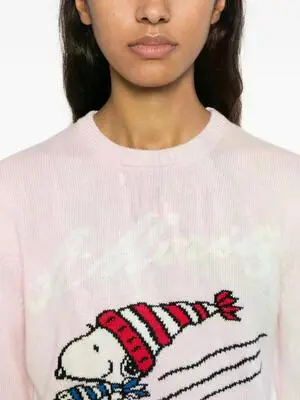 MC2 SAINT BARTH X Peanuts New Queen C Snoopy-intarsia Sweater